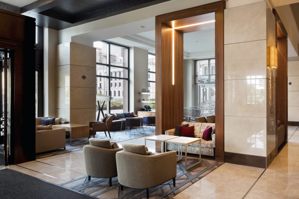 Using Millwork to Revitalize Tired Lobby | K2M Design